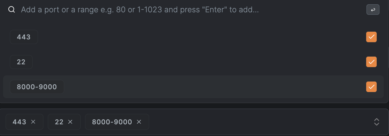 Use Port Ranges in Access Control Policies